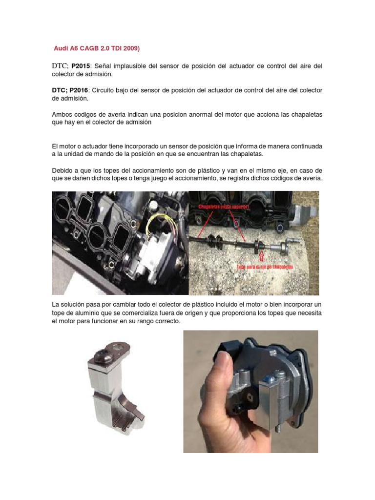 2.0 Tdi DTC DTC P2015, P2016 | PDF