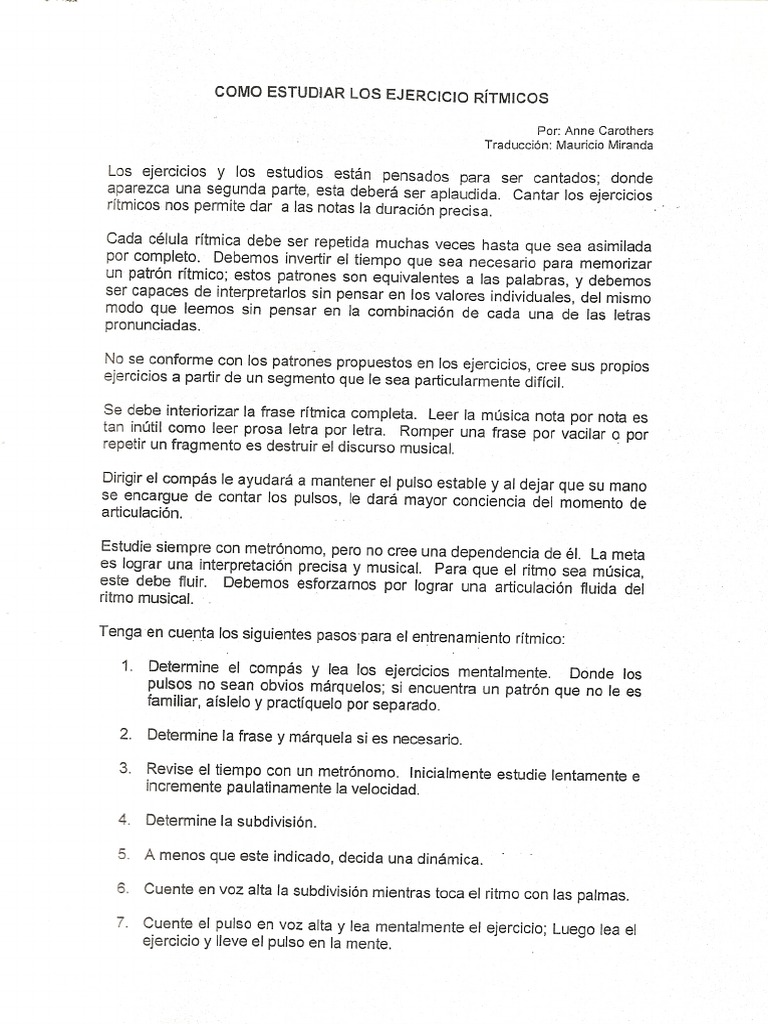 Ritmo Lenguaje Musical | PDF
