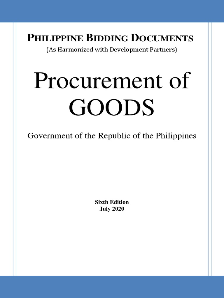 Philippine Bidding Documents | PDF | Procurement | Prices