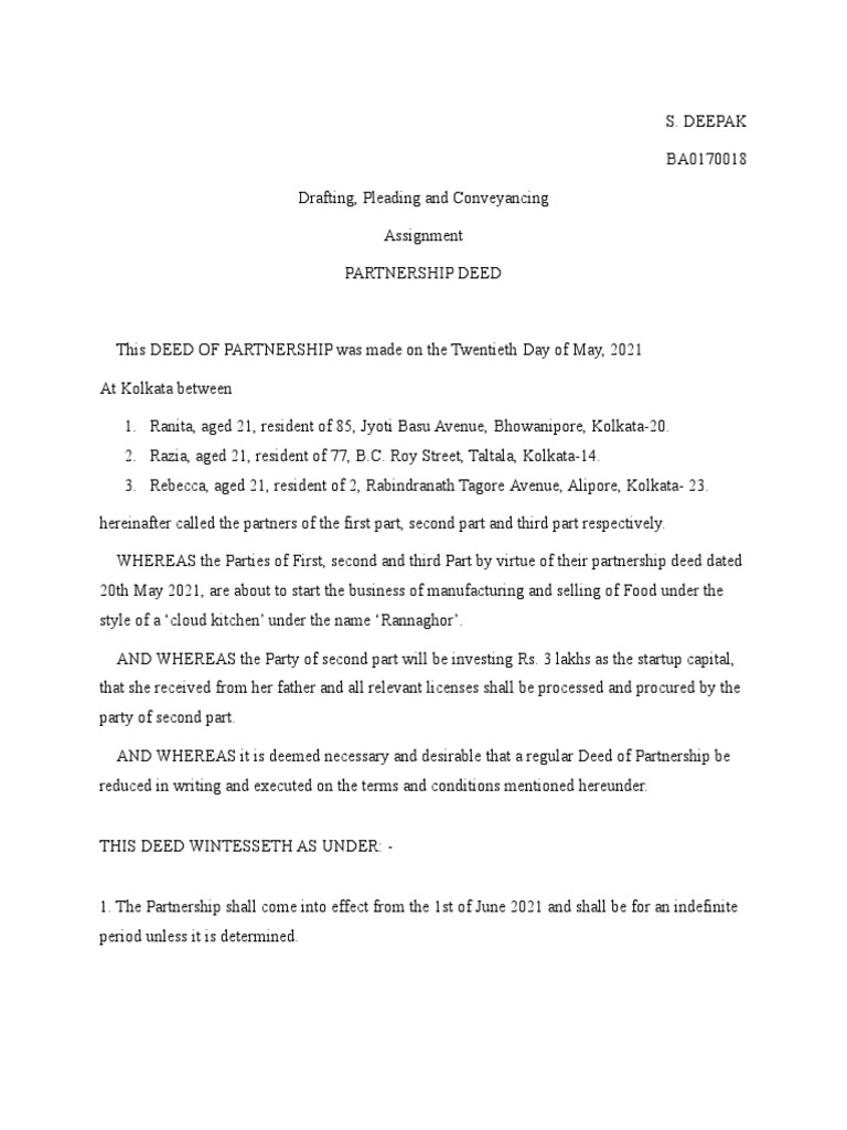 DPC Assignment | PDF | Partnership | Private Law