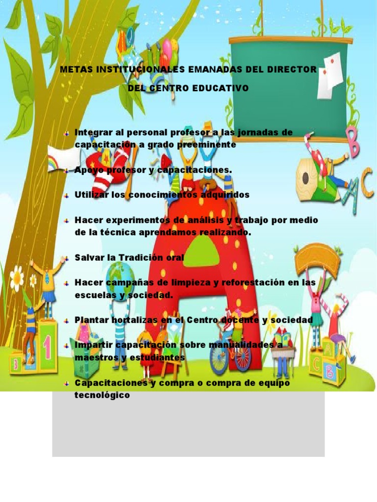 Metas Institucionales | PDF
