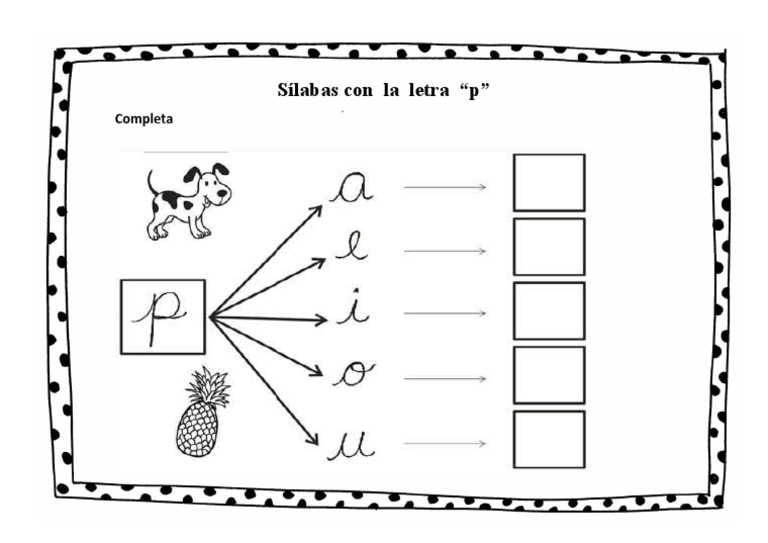 Sílabas Con La Letra P | PDF