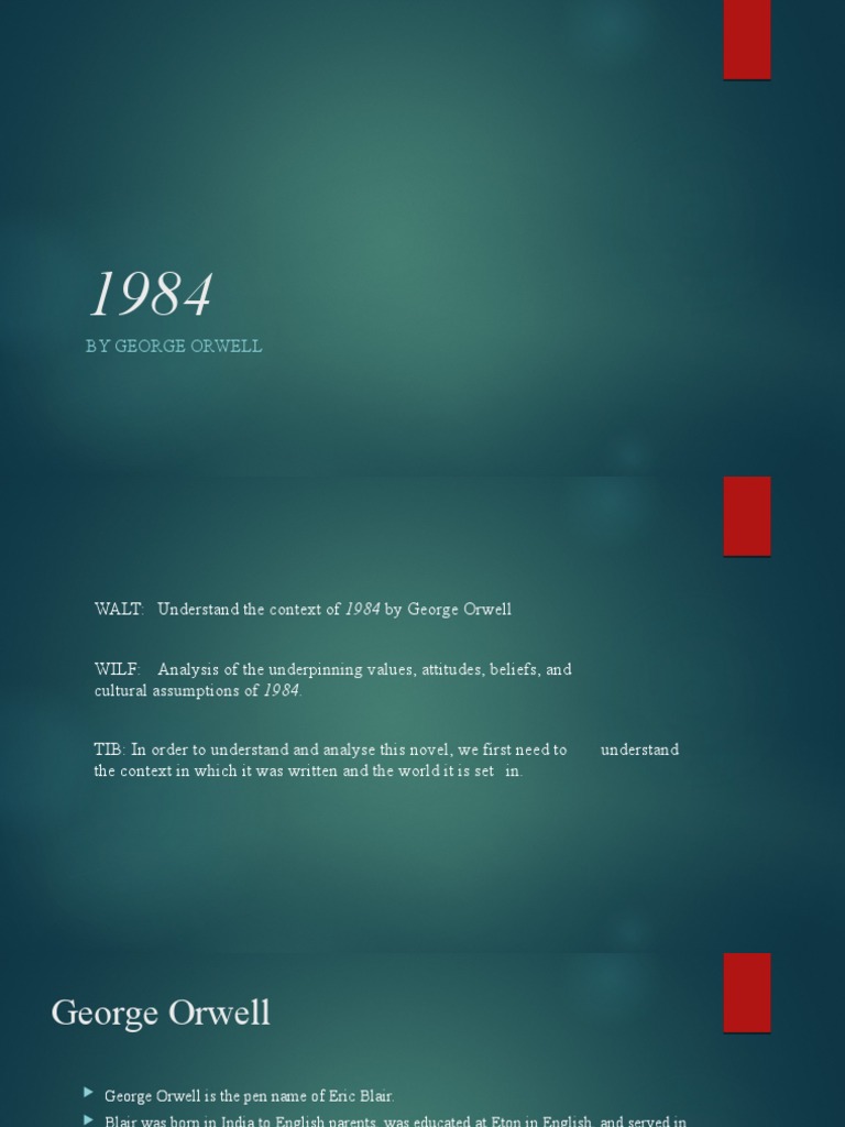 1984 Context | PDF | George Orwell | Unrest