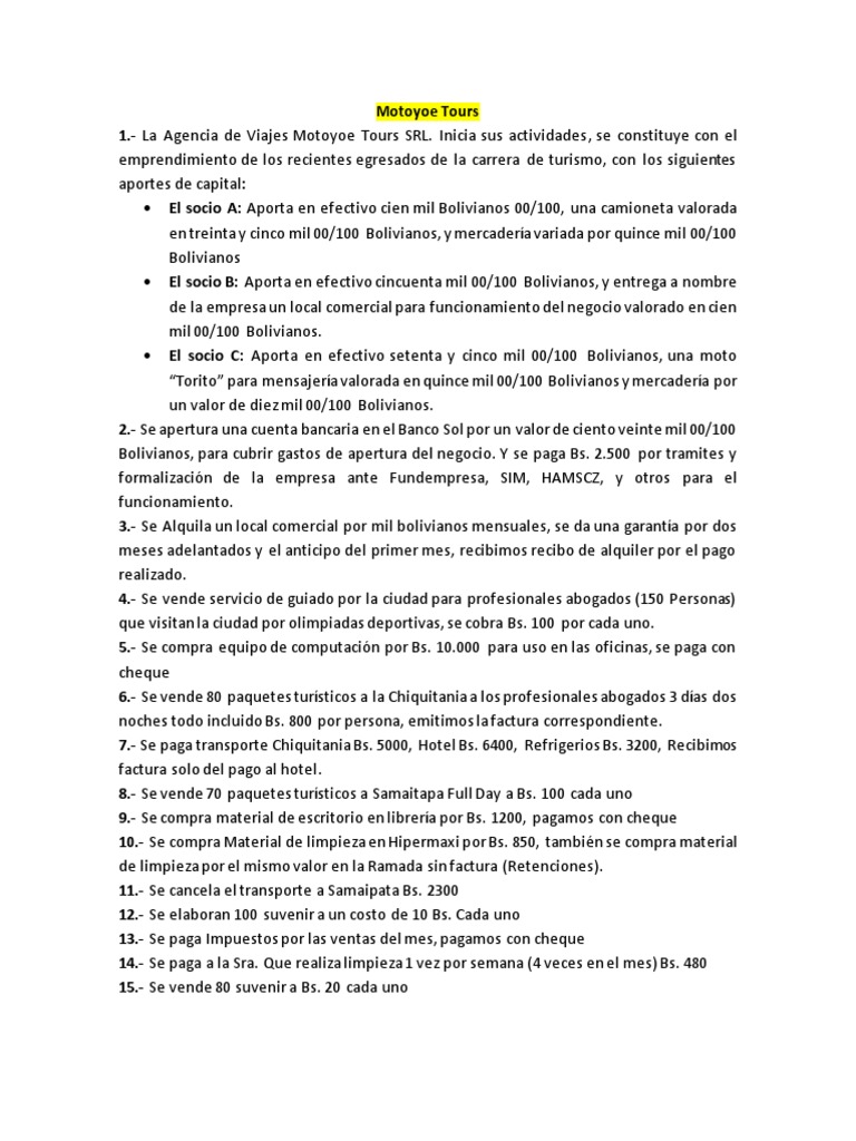 Empresa Motoyoe | PDF | Economias | Business