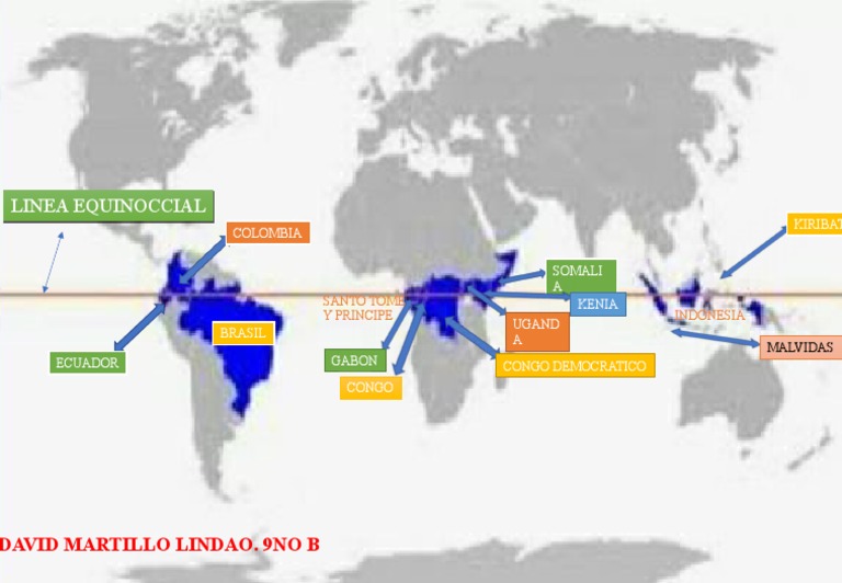 Paises Atravesados Por La Linea Ecuador | PDF