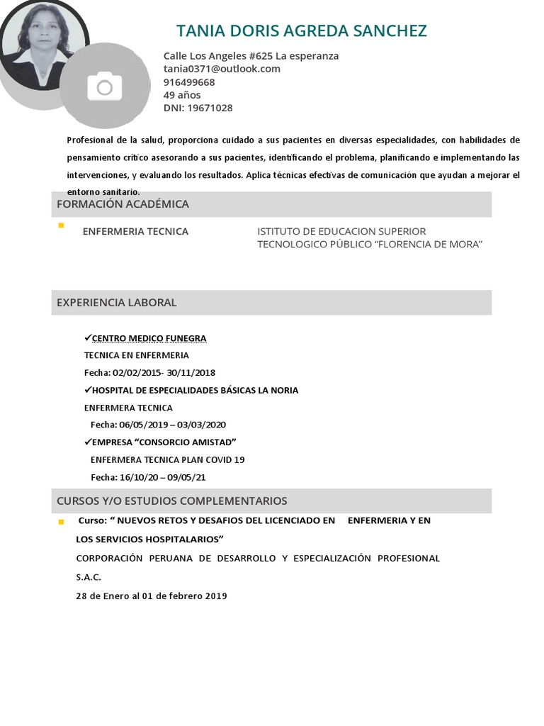 CV Tania Agreda 2021 | PDF
