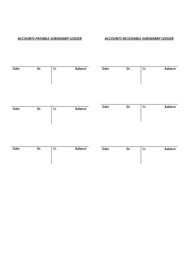 Subsidiary Ledger Examples | PDF | Business | Finance & Money Management