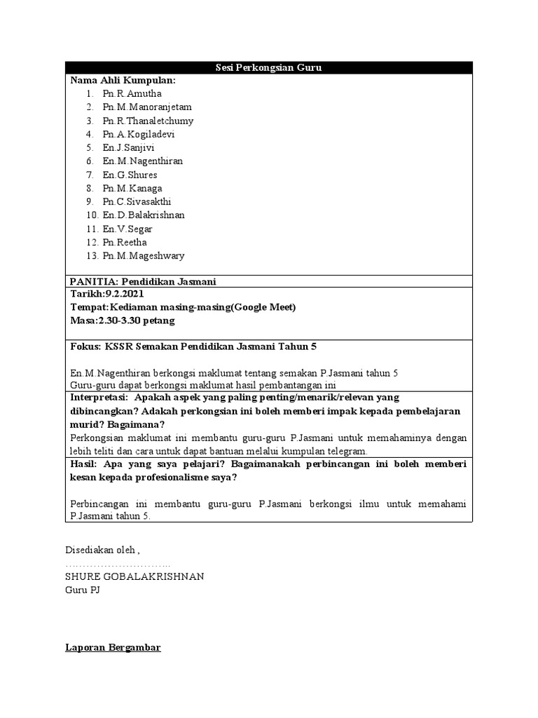 Sesi Perkongsian Guru Modul PDPR PJ 3 | PDF