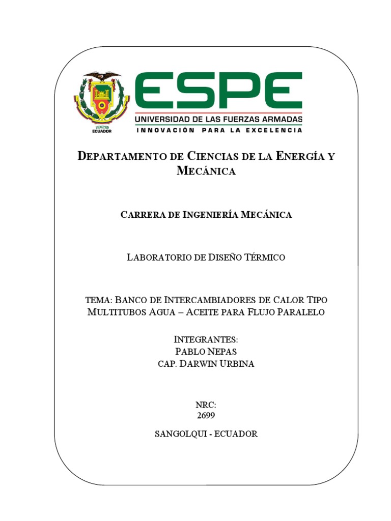 Informe Agua Agua - 3do 2 | PDF | Intercambiador de calor | Convección