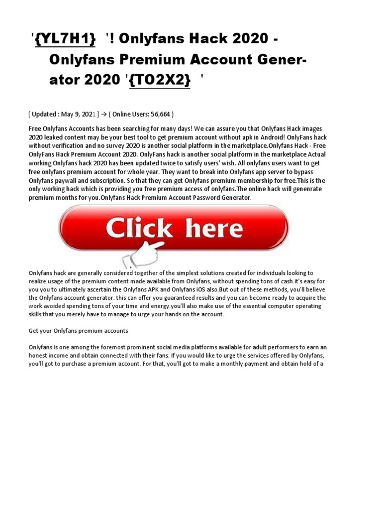' (YL7H1) '! Onlyfans Hack 2020 - Onlyfans Premium Account Gener-Ator ...
