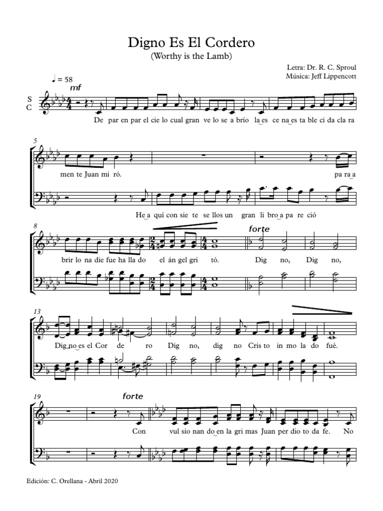 Digno Es El Cordero | PDF