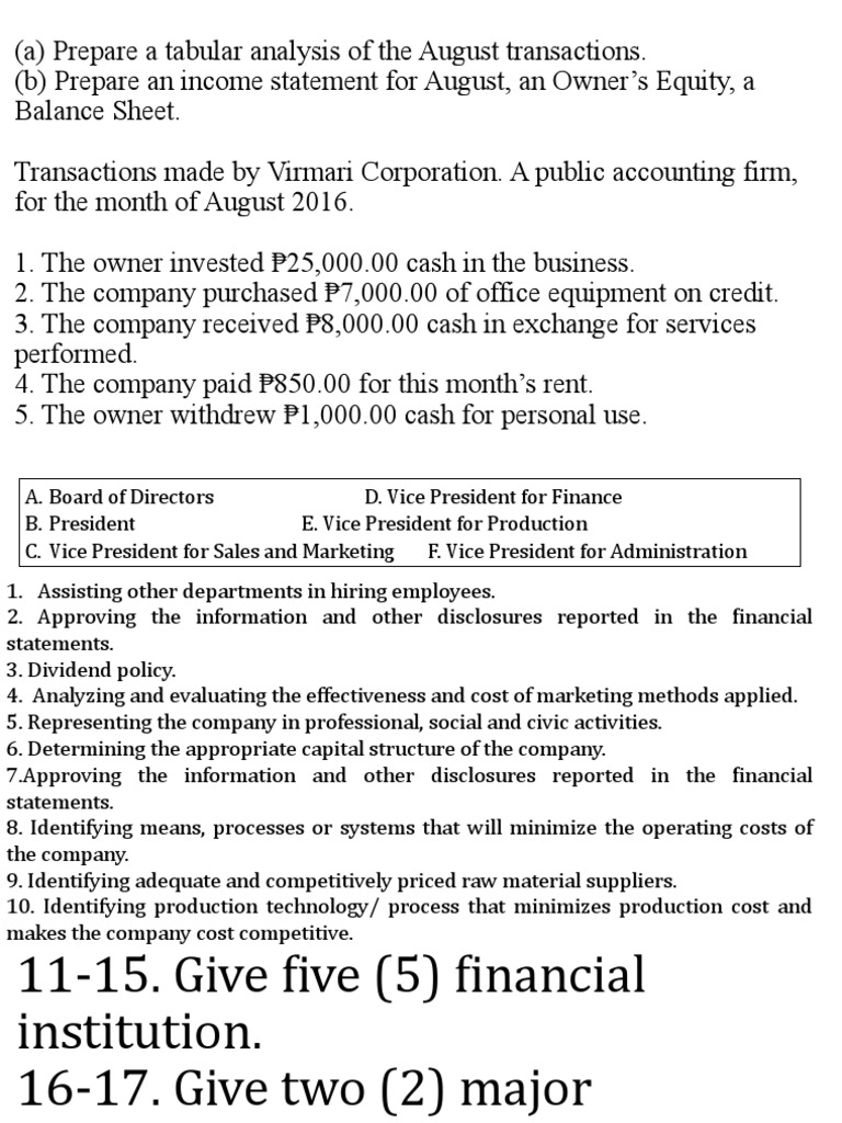 Remedial Exam For Business Finance | PDF
