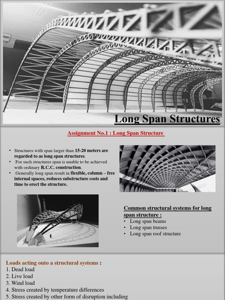 Overview of Long Span Structures | PDF | Truss | Beam (Structure)