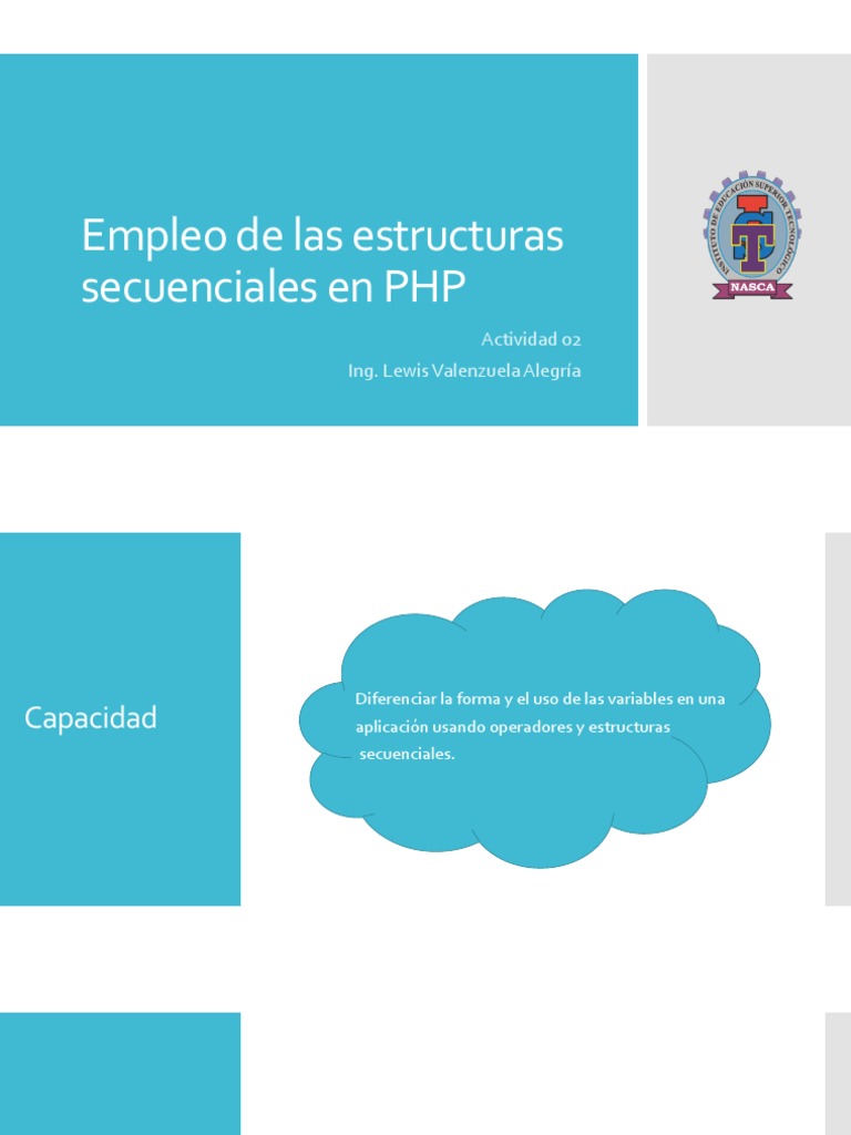 Empleo de Las Estructuras Secuenciales en PHP | PDF