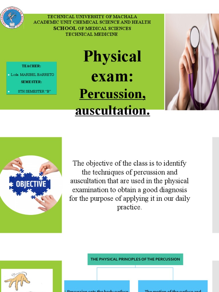 Physical Exam Percussion, Auscultation | PDF | Heart | Respiratory System