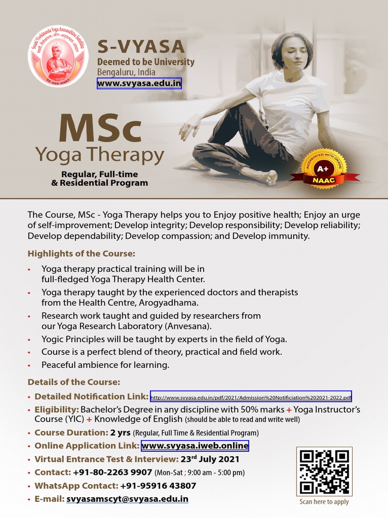 Developing Holistic Health and Wellness Through Yoga Therapy: An ...