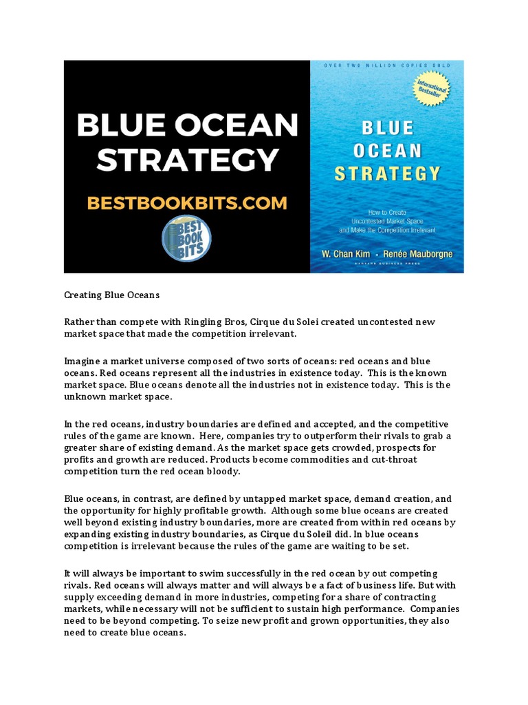 Blue Ocean Strategy | PDF