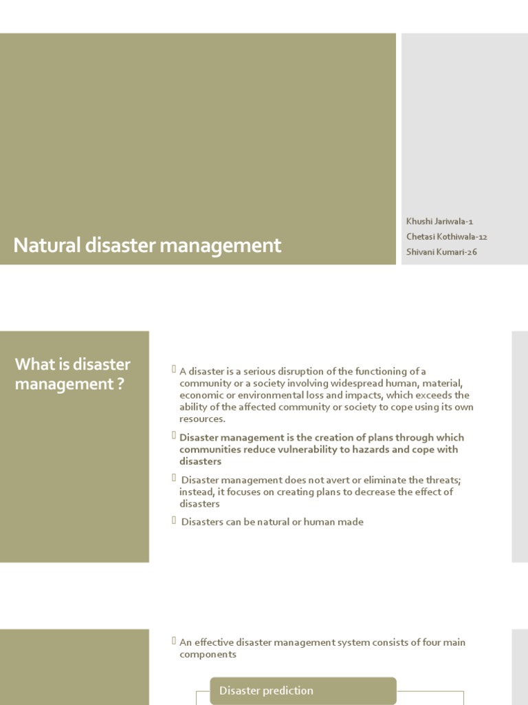 Natural Disaster Management | PDF | Emergency Management | Natural ...