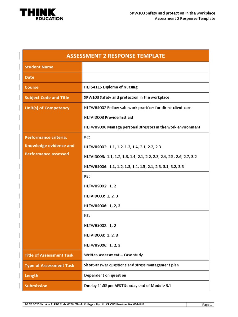 ID4013 SPW103 Assessment 2 Response Template 230321 2 PDF 