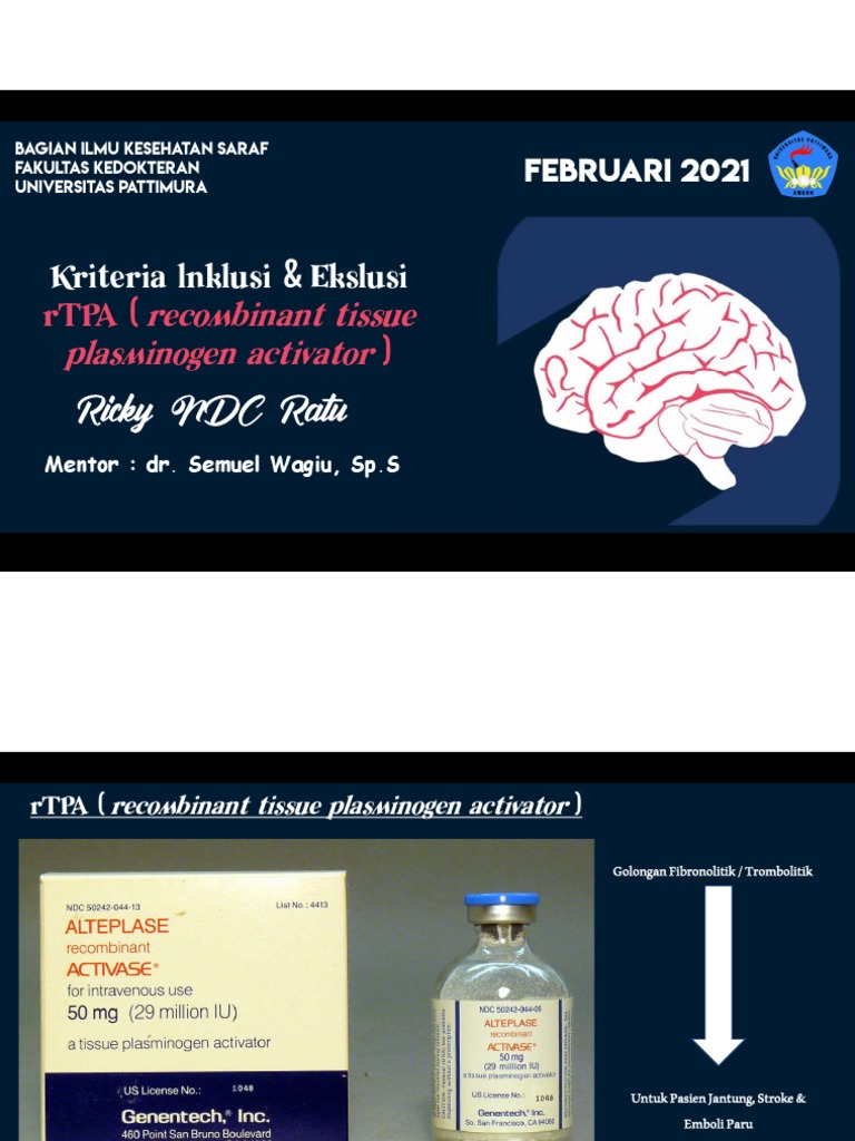 Kriteria Inklus Dan Eksklusi rTPA | PDF