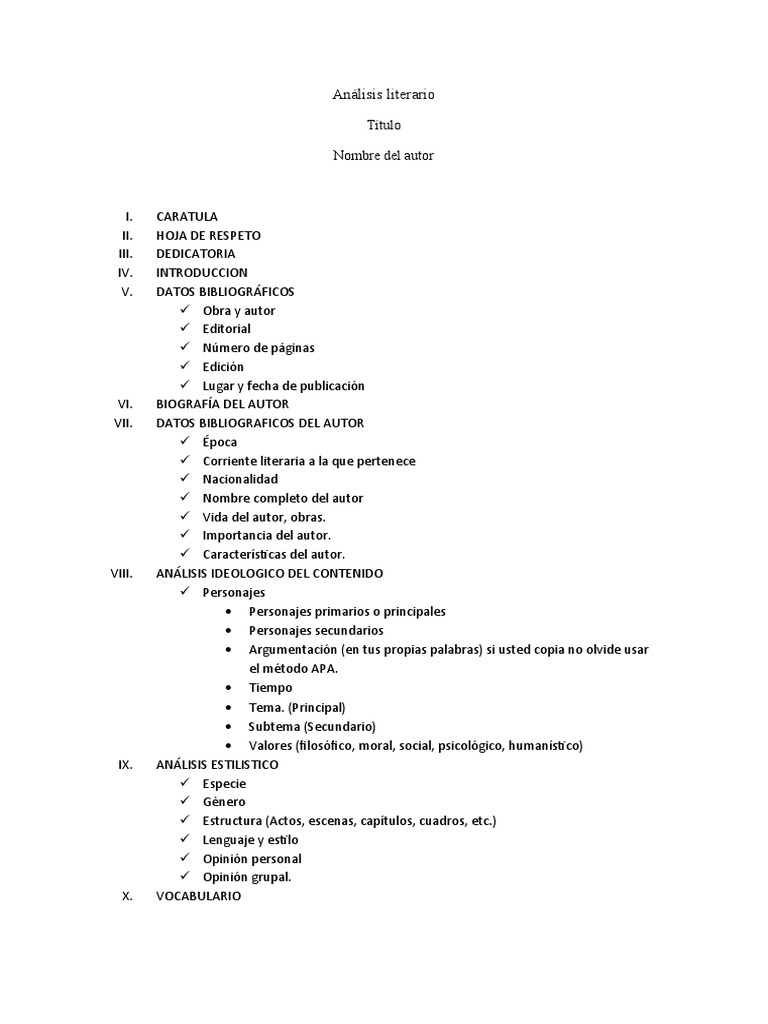 Análisis Literario: Estructura y Contenido | PDF