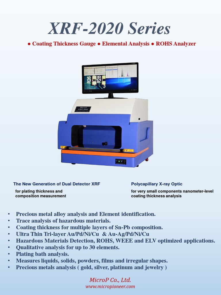 MicroP XRF-2020 Series Eng | PDF | Technology & Engineering