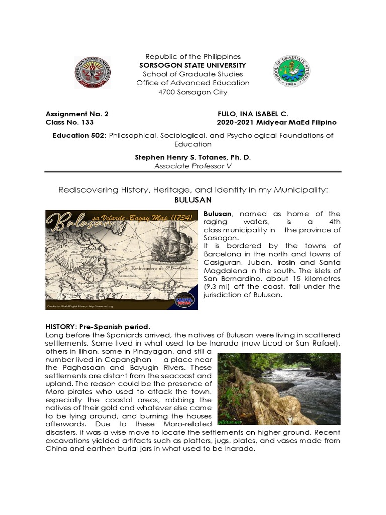 Rediscovering History, Heritage, and Identity in My Municipality ...