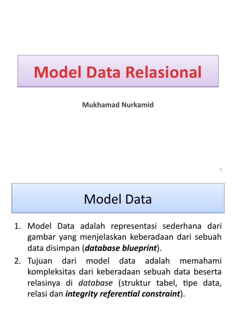 03 - Model Data Relational | PDF