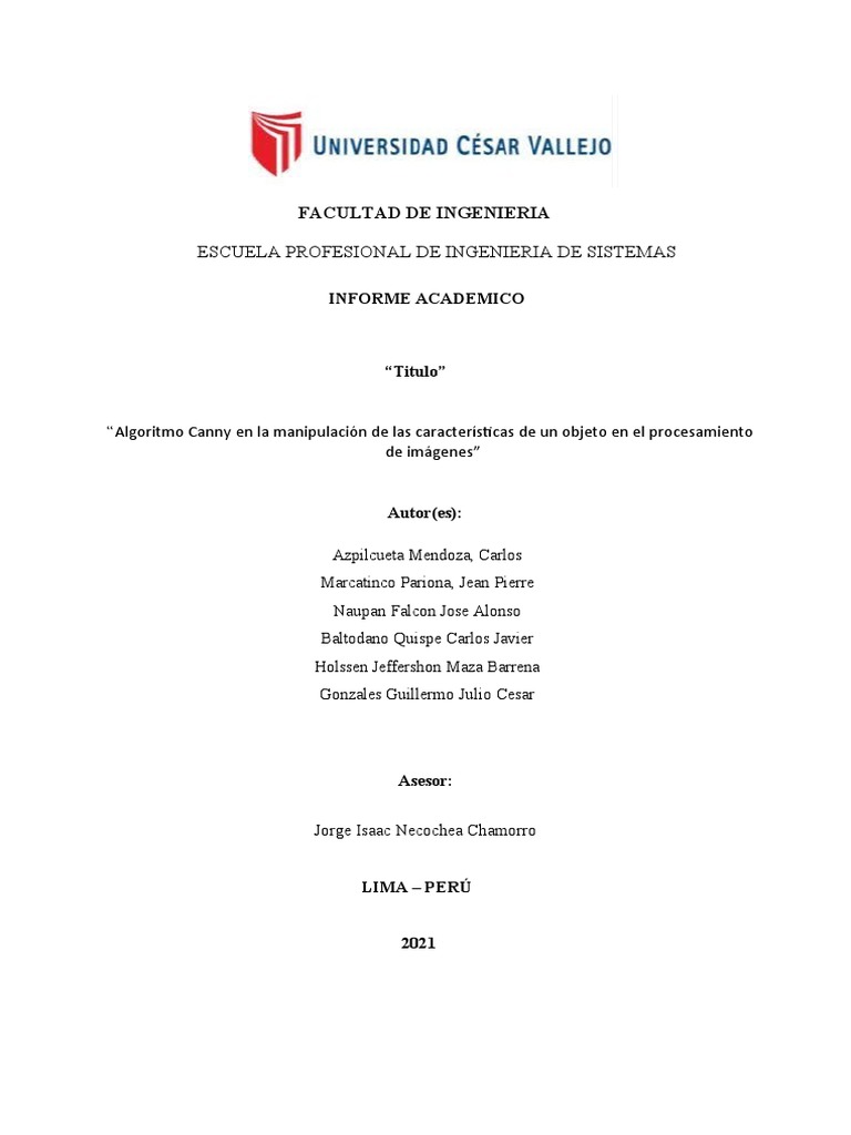 Algoritmo Canny en Imágenes | PDF | Segmentación de imagen | Imagen
