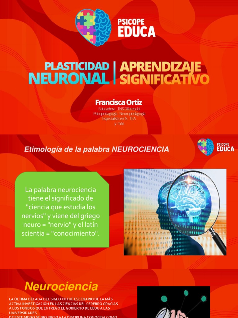 Plasticidad y Aprendizaje Significativo X | PDF | Neurogénesis | Neuroplasticidad