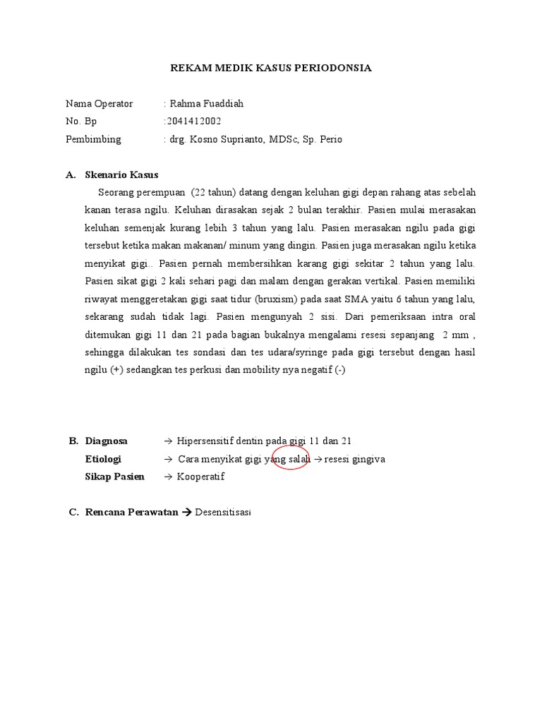 Skenario Kasus HD Rahma Fuaddiah 2041412002 | PDF | Pengembangan Diri