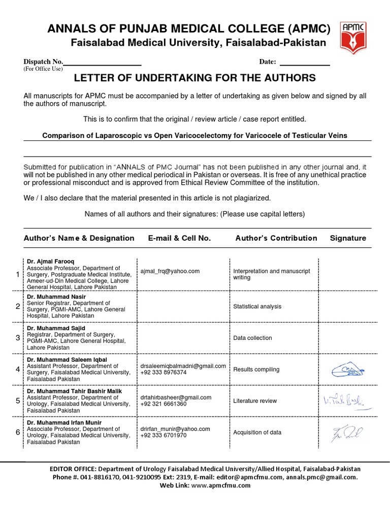 Annals of Punjab Medical College (Apmc) : Faisalabad Medical University ...