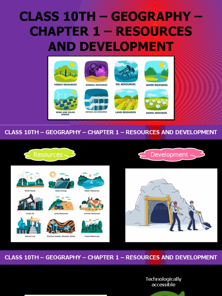 Class 10Th - Geography - Chapter 1 - Resources and Development | PDF | Erosion | Soil