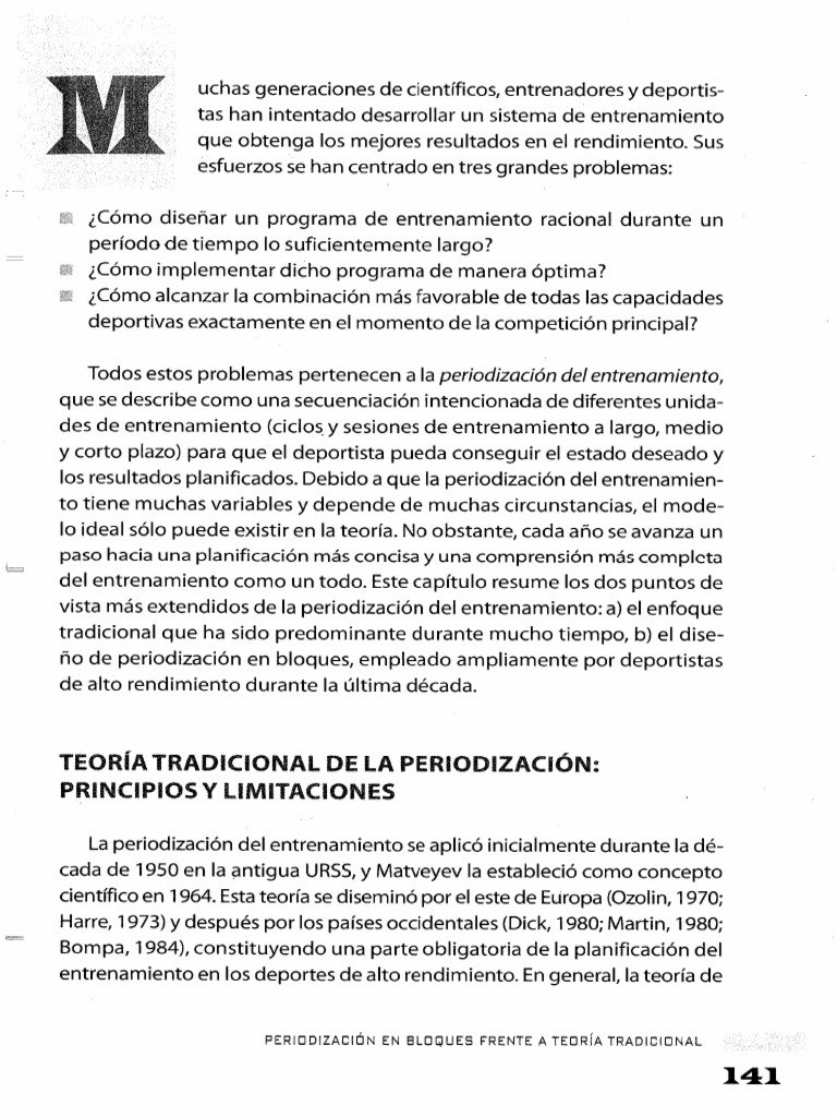 CAP 4 Periodización en Bloques Frente Frente A La Teoría Tradicional ...