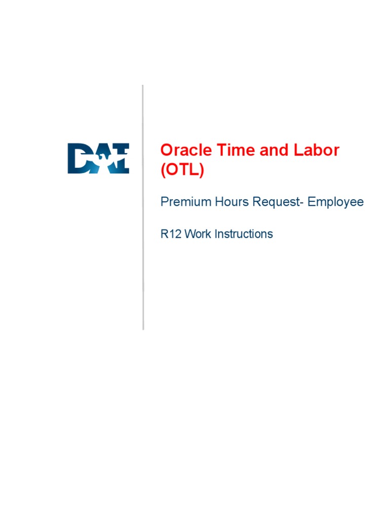 Dokumen - Tips Oracle Time and Labor Otl Dodeaedu Time and Labor Otl The Automatic Timecard ...