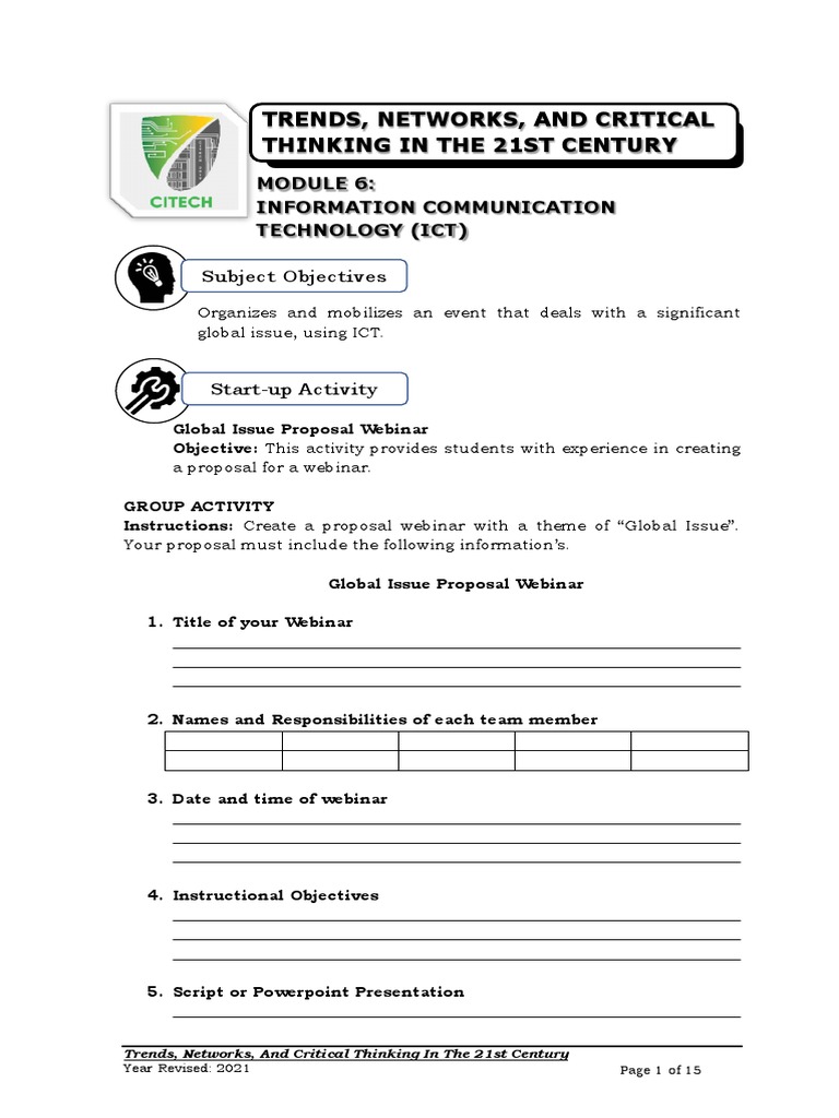 Trends and Networks - Module6 (Week13-14) (1) - 2 | PDF | Information ...
