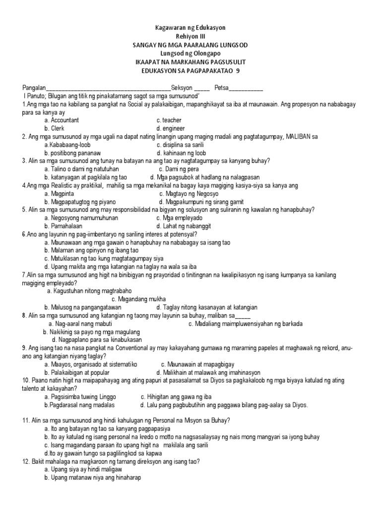 4th Grading Grade 9 Ste | PDF