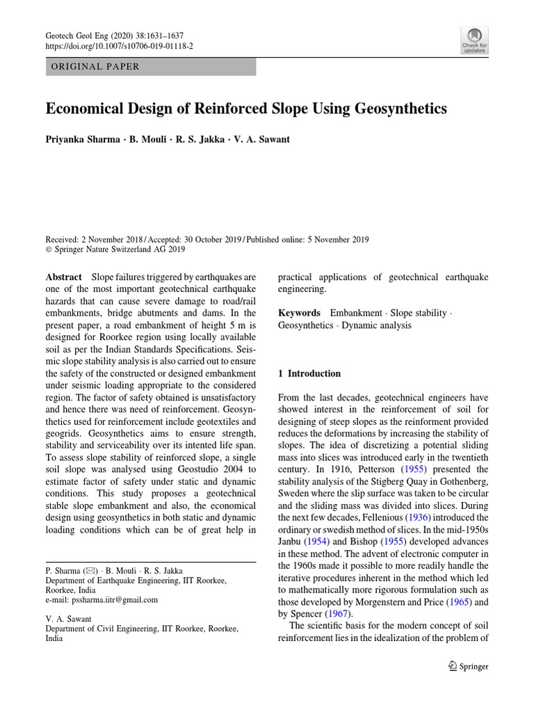 3 - Economical Design of Reinforced Slope Using Geosynthetics | PDF ...