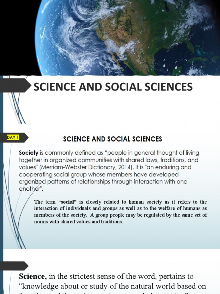 Lesson 1 Science and Social Sciences | PDF | Experiment | Science