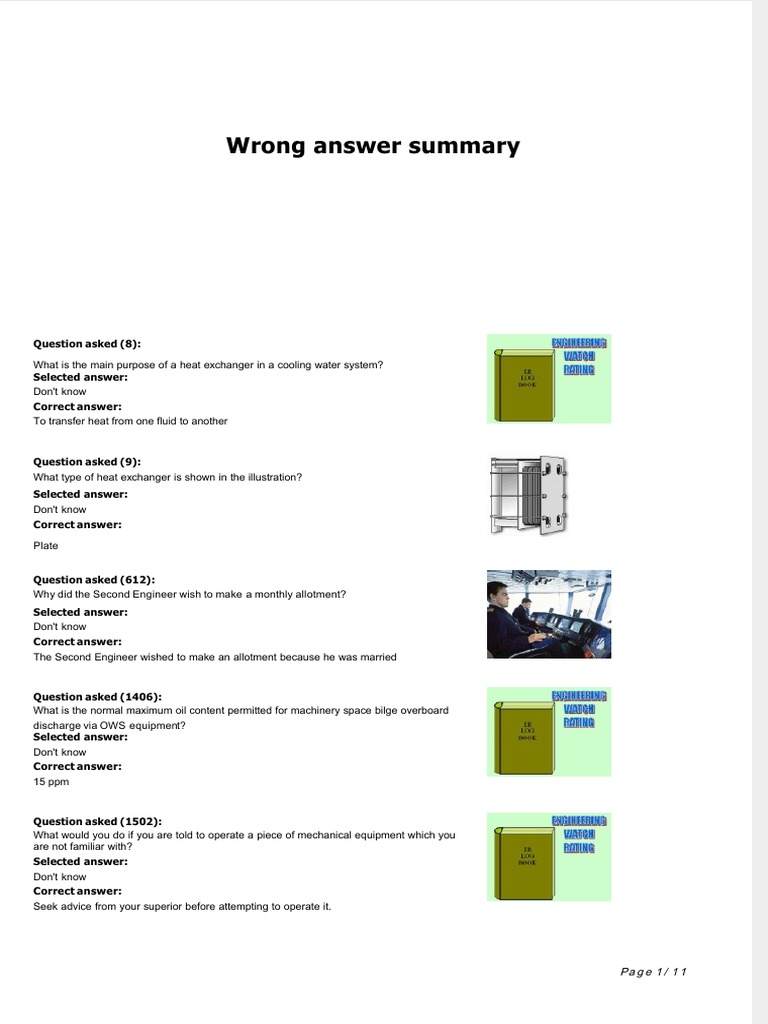 Ces Wrong Answer Summary 7a9f548f 2aea 4857 8bff 51cb26389a59 | PDF | Pump | Boiler