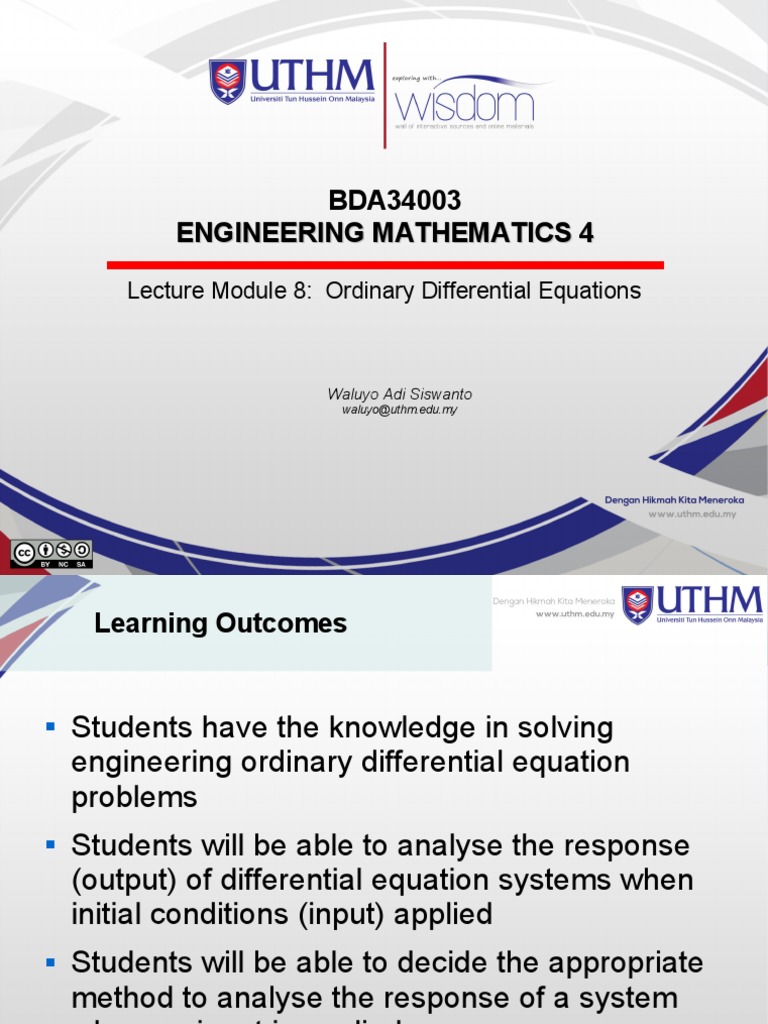 Lecture Module 8 Presentation | PDF | Boundary Value Problem | Ordinary ...