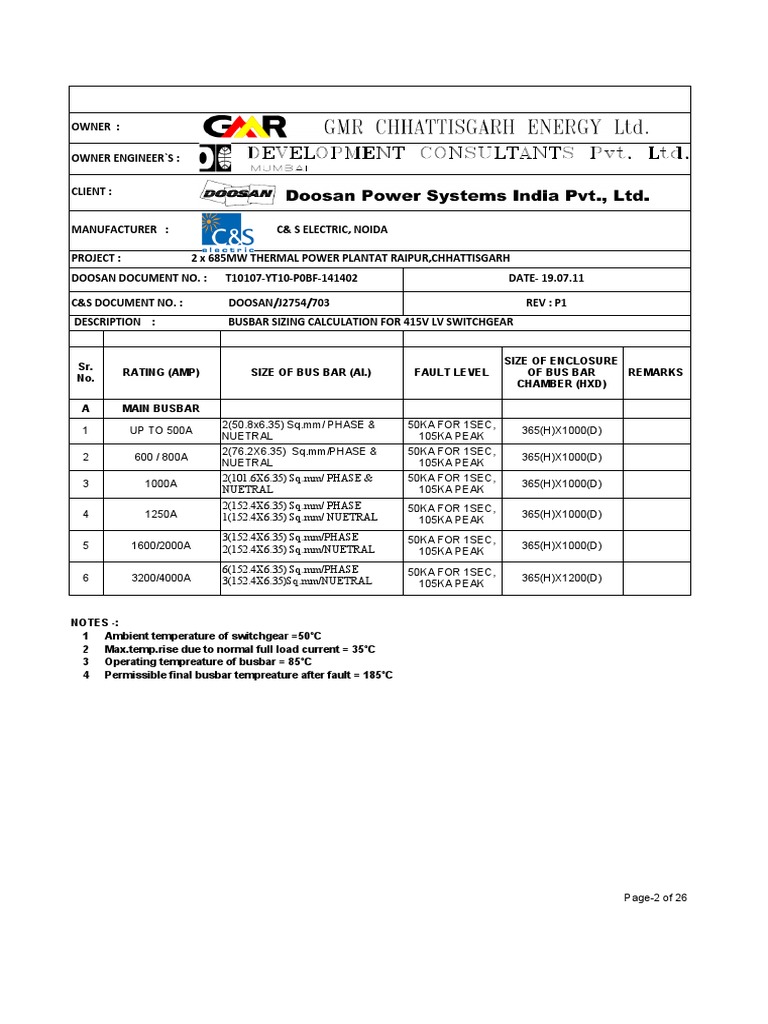 Busbar Selection Chart | PDF | Electrical Equipment | Quantity