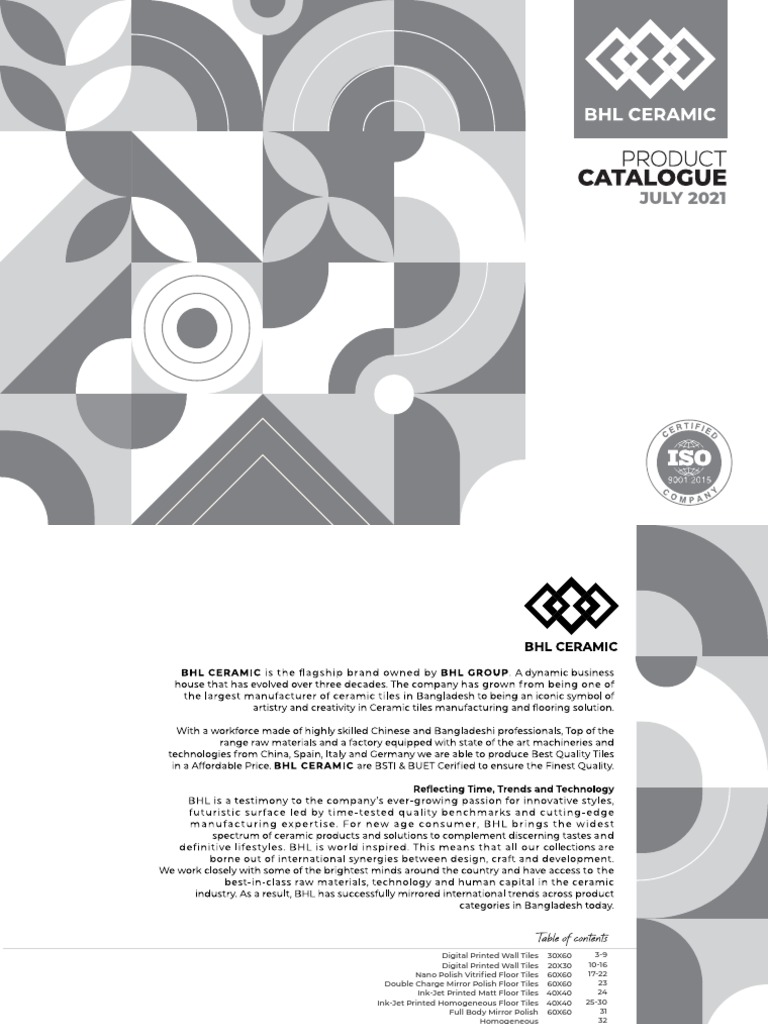 BHL Ceramics Product Catalogue 2021 | PDF | Pedestrian Infrastructure ...