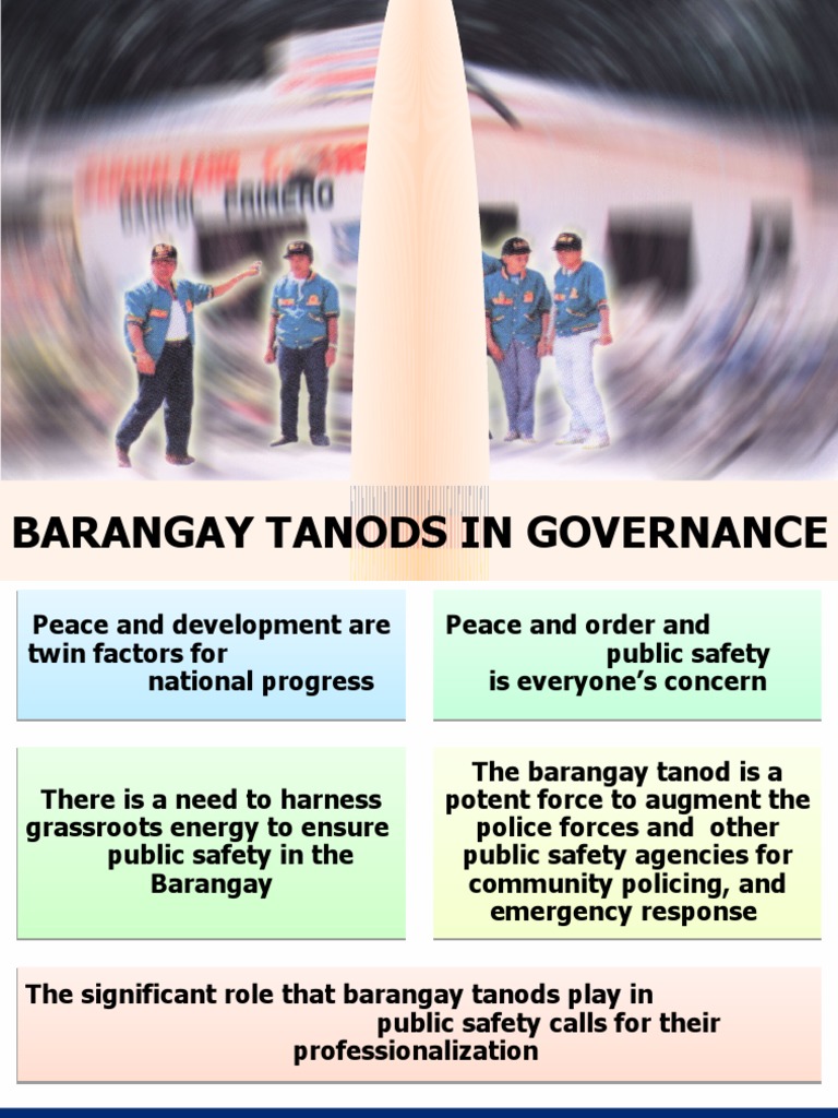 Barangay Tanods in Governance | PDF | Police | Emergency Services Barangay Tanods in Governance | PDF | Police | Emergency Services