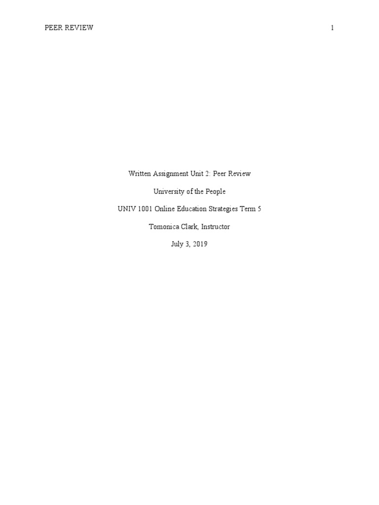 Written Assignment Unit 4 - UNIV1001 | PDF