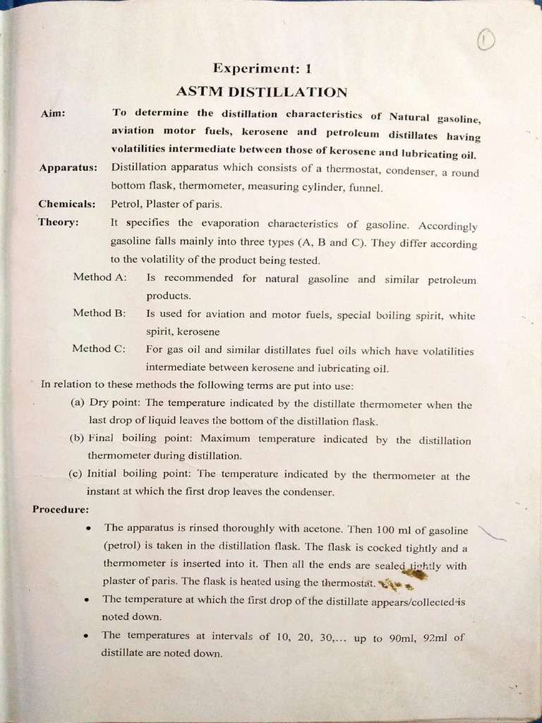 ASTM Distillation | PDF