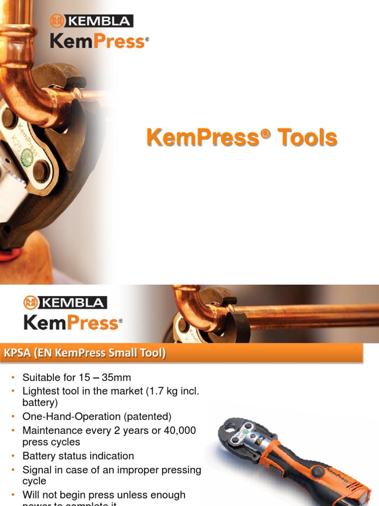 KemPress® Tools Overview and Specs | PDF