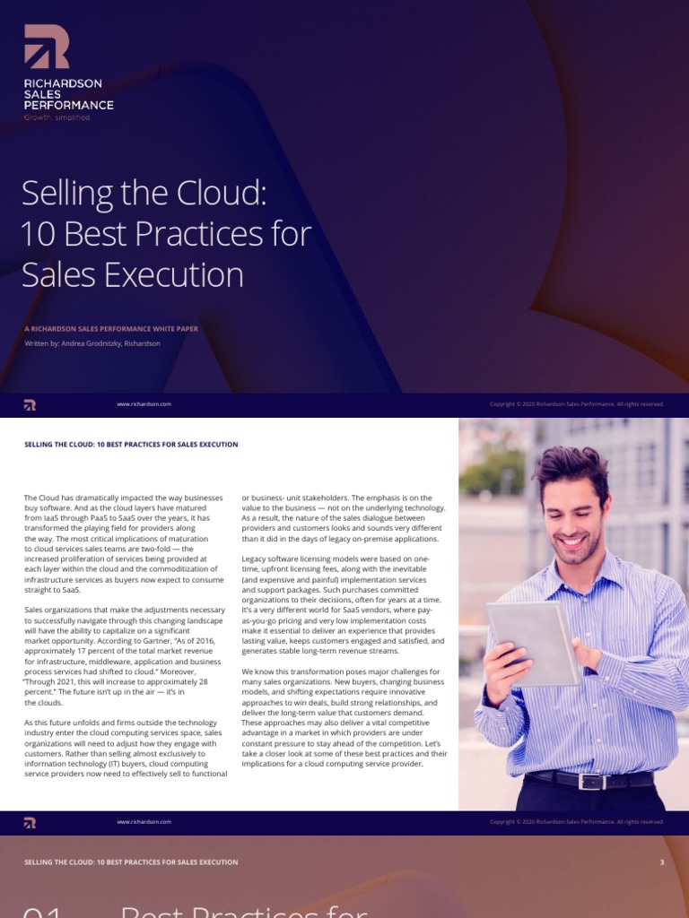 1 Selling The Cloud: 10 Best Practices For Sales Execution | PDF ...