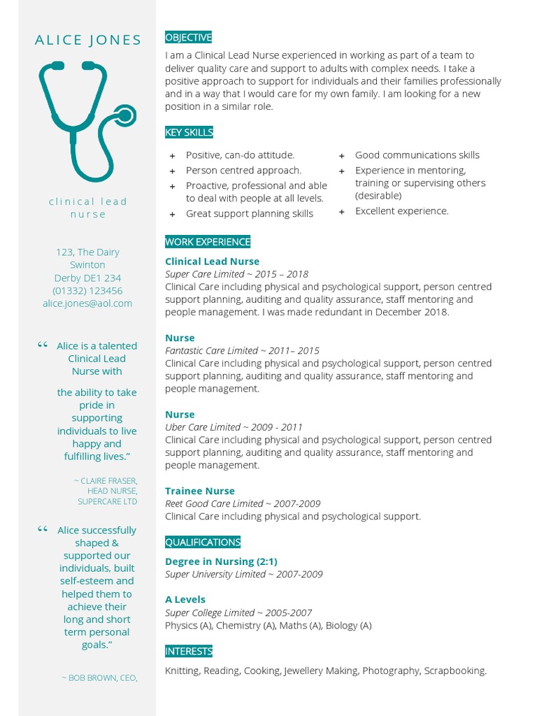 Medical CV Template | PDF | Nursing | Mentorship