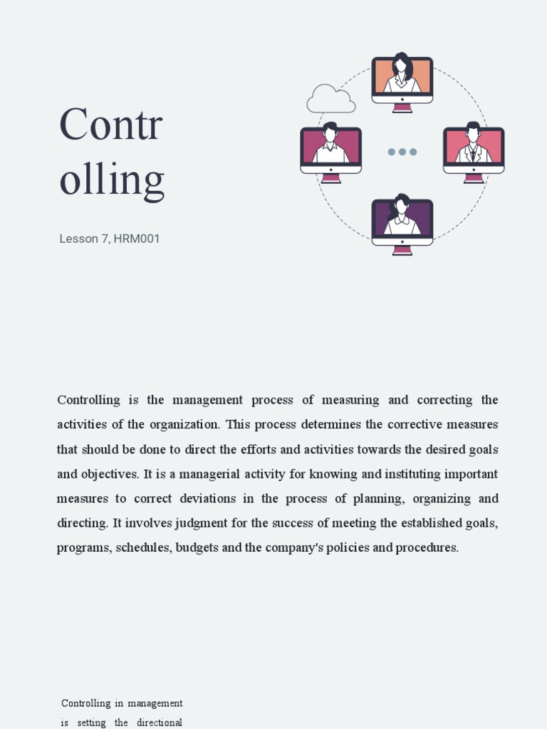 Presentation 7 - Controlling | PDF | Performance Appraisal ...